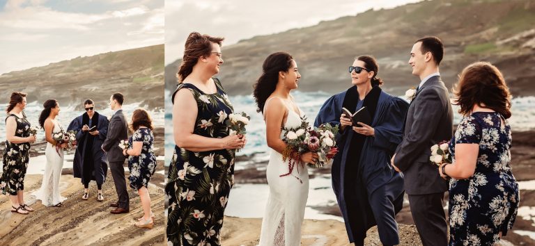 Dominique and Warren Elopement at Lanai Lookout, Honolulu, Hawaii ...