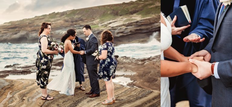 Dominique and Warren Elopement at Lanai Lookout, Honolulu, Hawaii ...