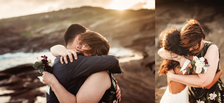 Dominique and Warren Elopement at Lanai Lookout, Honolulu, Hawaii ...