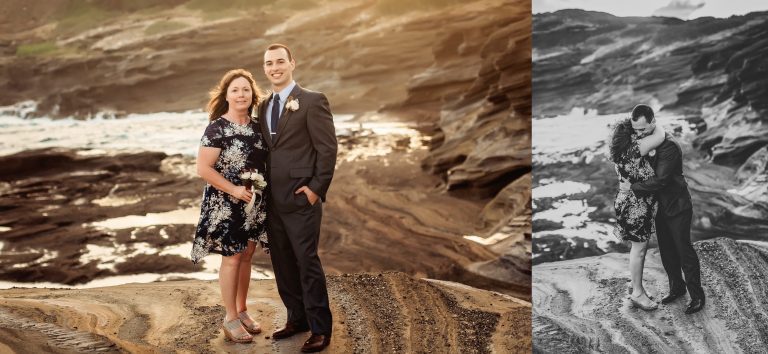 Dominique and Warren Elopement at Lanai Lookout, Honolulu, Hawaii ...